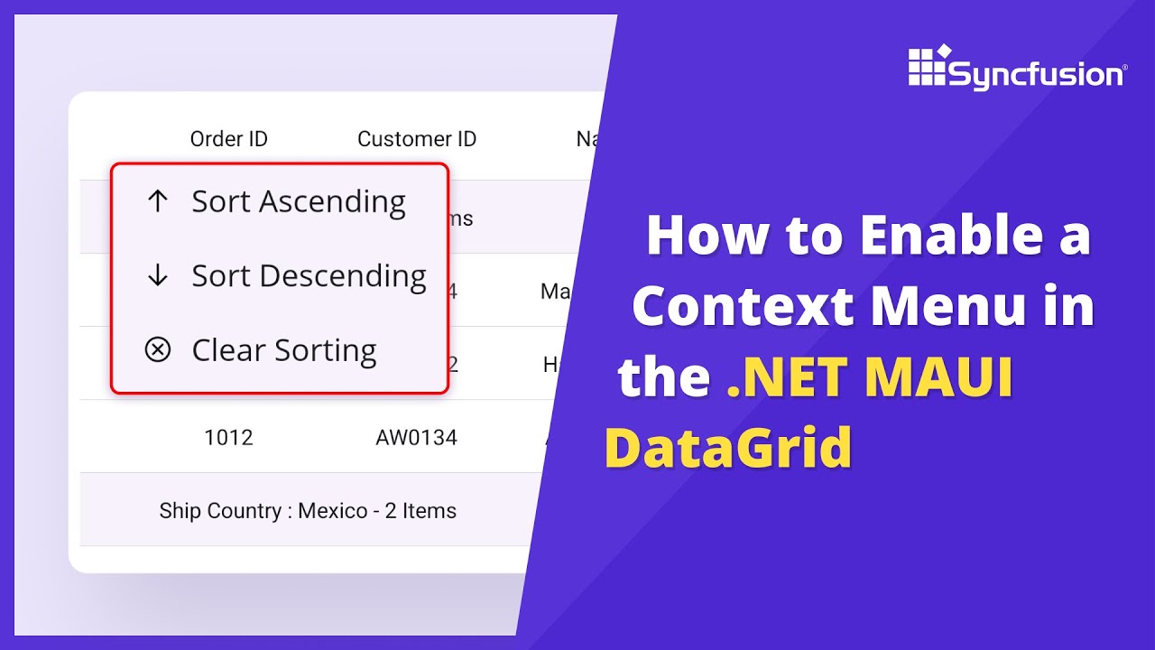 How to Enable a Context Menu in the .NET MAUI DataGrid - YouTube
