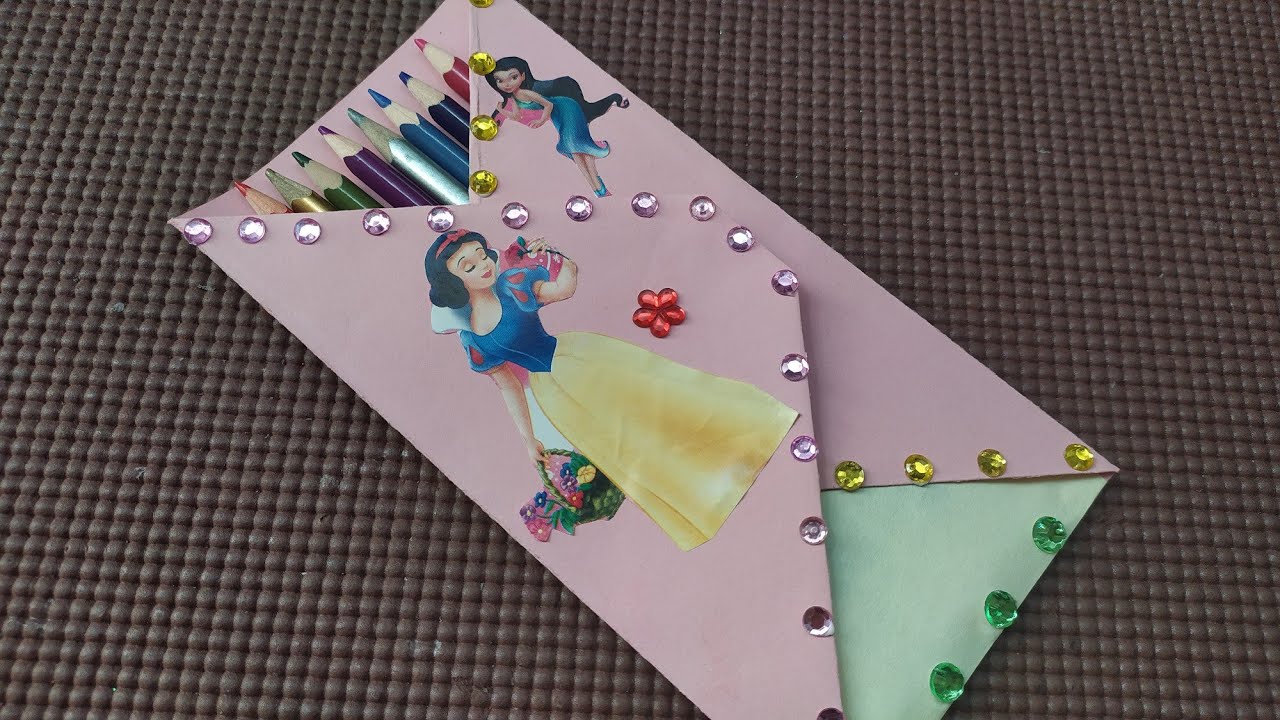 How To Make A Pencil Pouch | Pencil Case using Paper | Pencil Holder ...