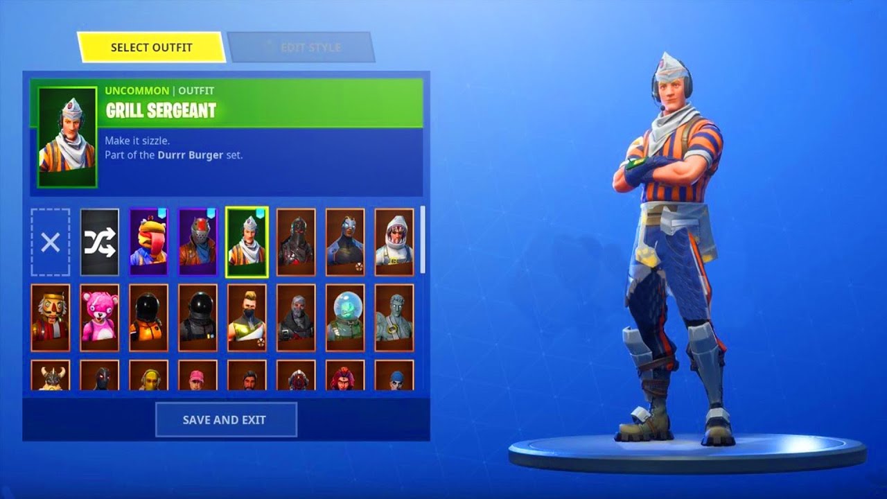 FORTNITE NEW GRILL SERGEANT SKIN LEAKED! NEW GRILL SERGEANT SKIN ...