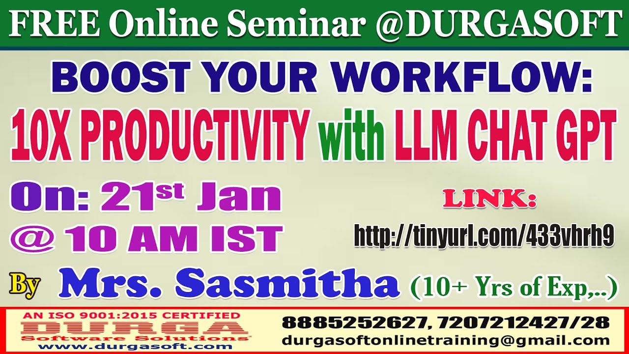 10X PRODUCTIVITY with LLM CHAT GPT (FREE Seminar) Online Training ...