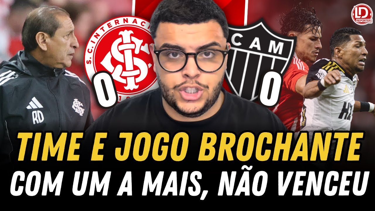 🔴 INTER EMPATA EM CASA COM UM A MAIS, ATÉ JOGA MELHOR, MAS É BROCHANTE ...