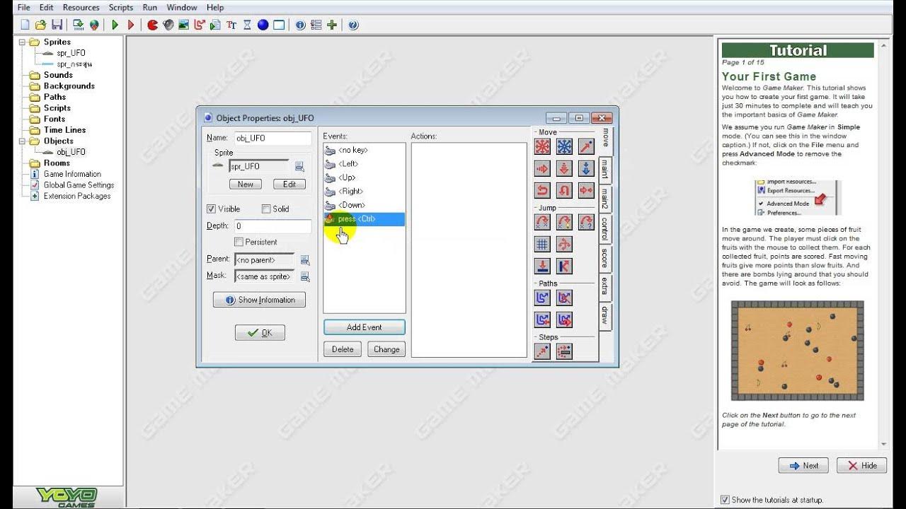 Game Maker 8.0 สร้างเกมยิง : EP.1 สร้างการเคลื่อนไหว ตั้งค่าการยิง ...