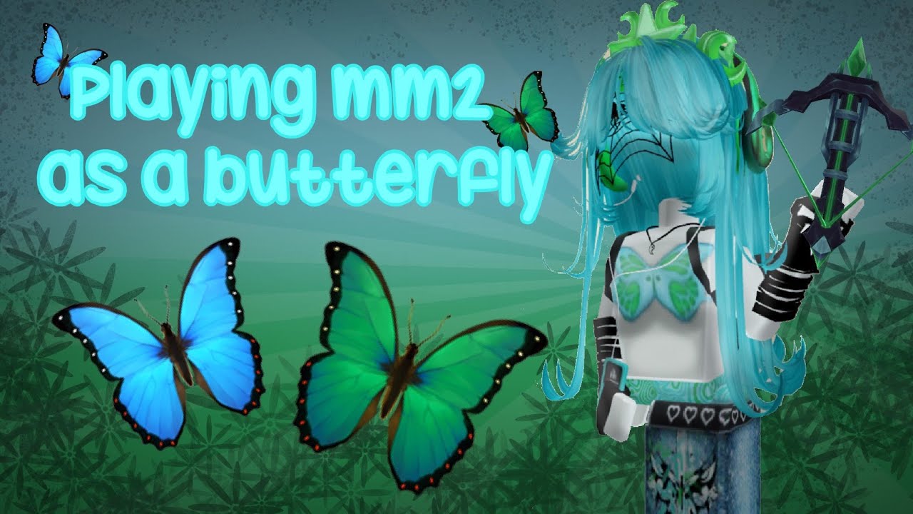 Playing mm2 as a butterfly|mm2|roblox - YouTube