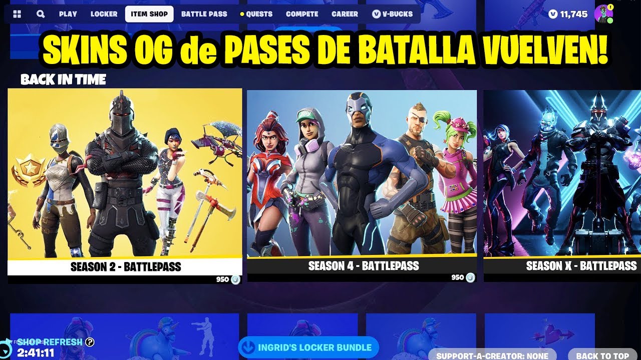 PASE de BATALLA de Fortnite TEMPORADA 5 🔥 Podremos comprar Skins OG 😱 - YouTube