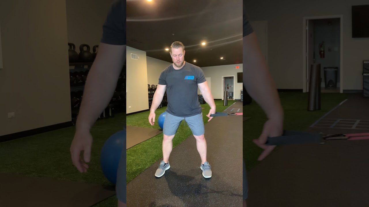 Standing Band Anti-rotation With Pallof Press Exercise - YouTube