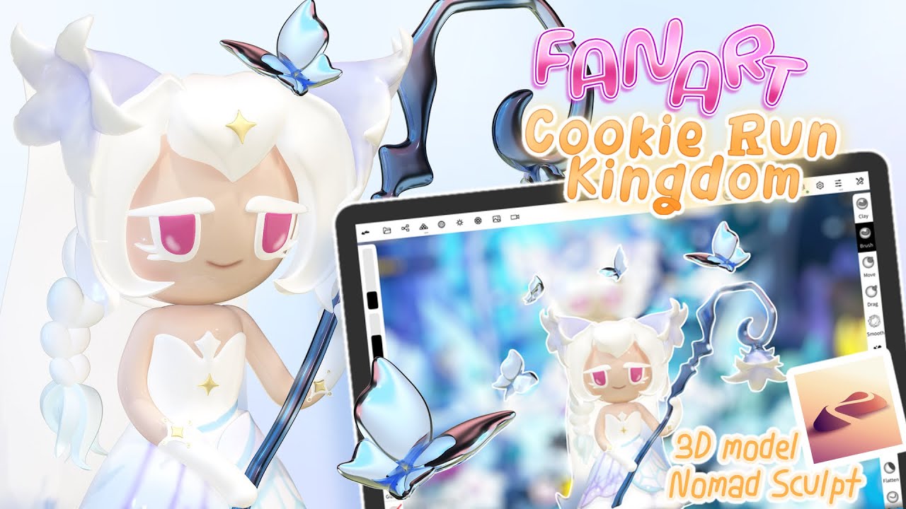 ปั้น 3D แฟนอาร์ตคุกกี้รันคิงด้อมคุกกี้เซนต์ลิลลี่ Fanart Cookie Run Kingdom: Saint Lily Cookie ...