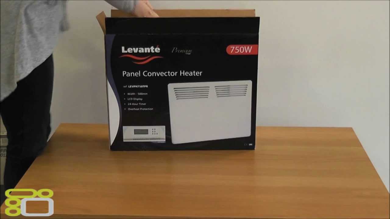 Digital Panel Heater 750w Slimline Timer & Thermostat - YouTube
