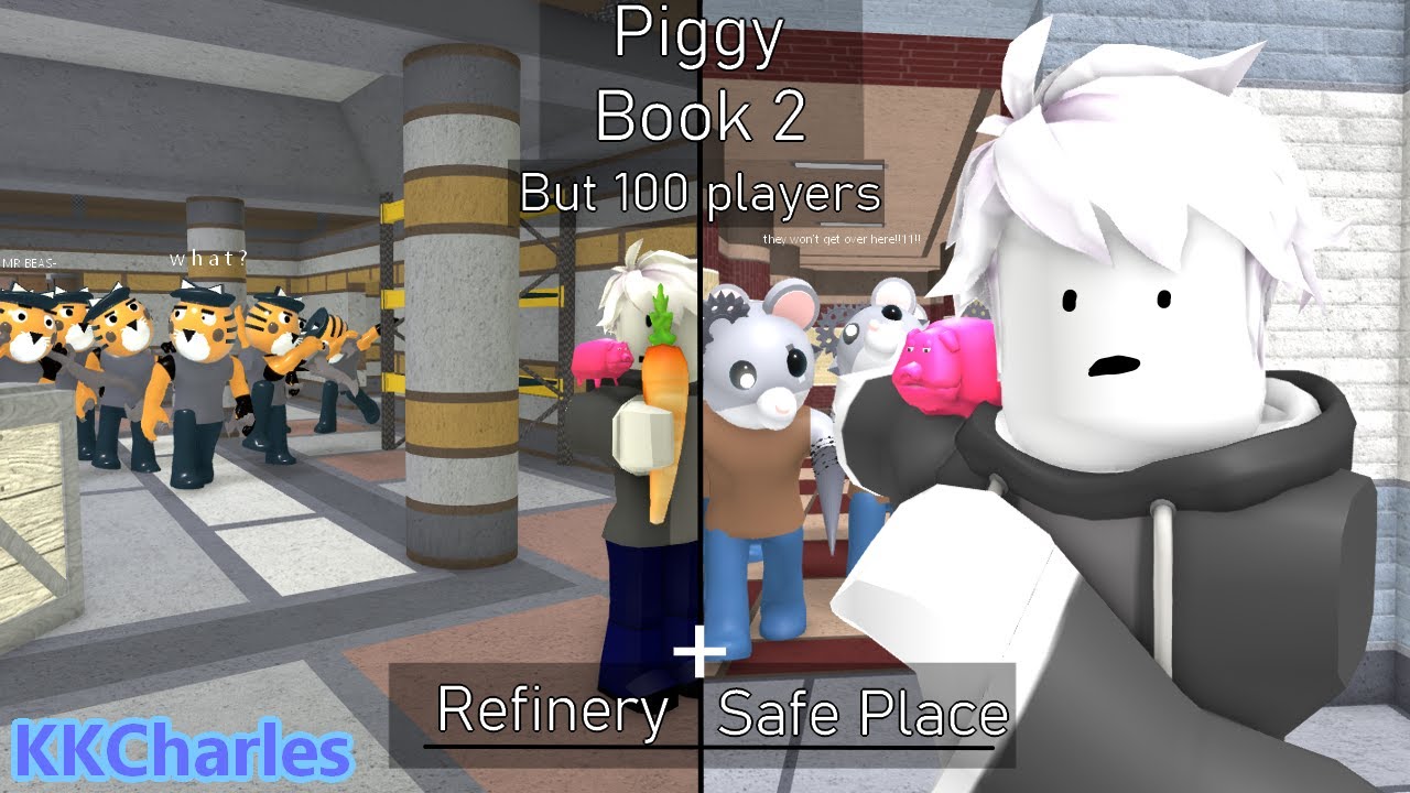 Piggy Book 2, But 100 Players | Refinery + Safe Place | Solo mode/10 ...