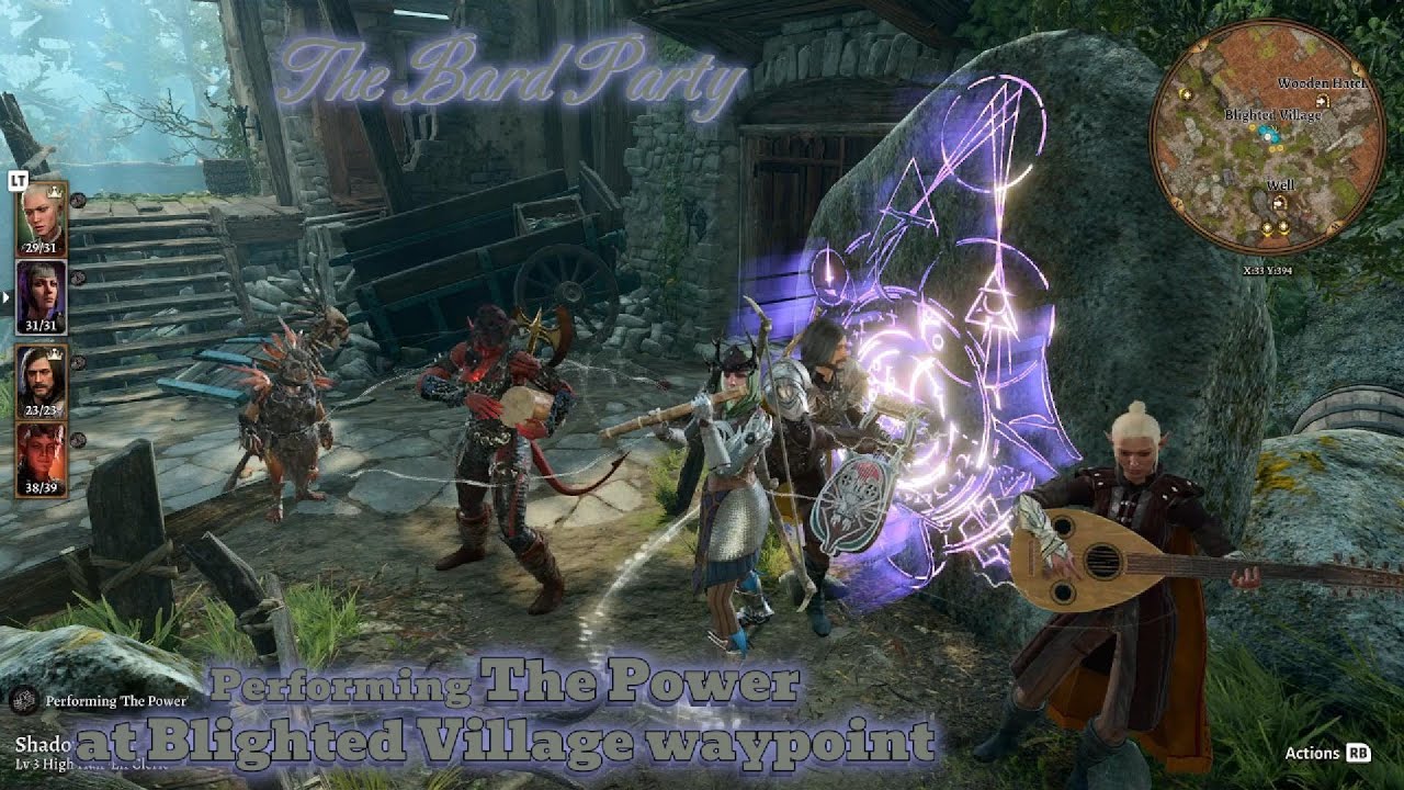 Bard Band plays The Power at Blighted Village waypoint | Shadowheart on ...
