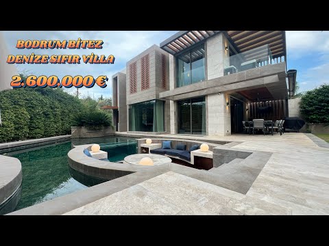 Bodrum Bitez Denize Sıfır Özel Plajlı Villa