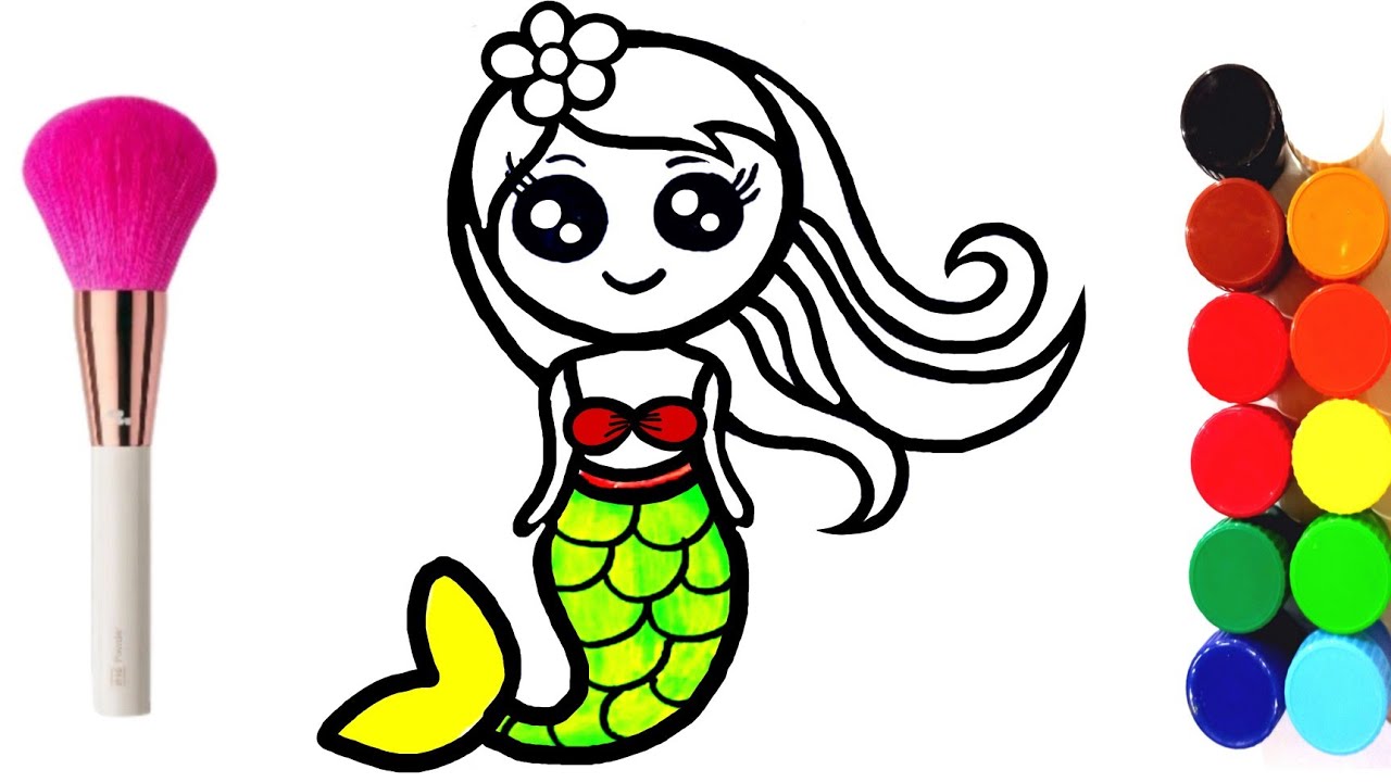 How to Draw Mermaid 🧜‍♀️for Kids | Mermaid Drawing | Draw Mermaid ...