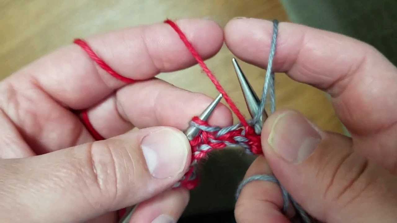 Part 2 How to Double Knit The First Row - YouTube