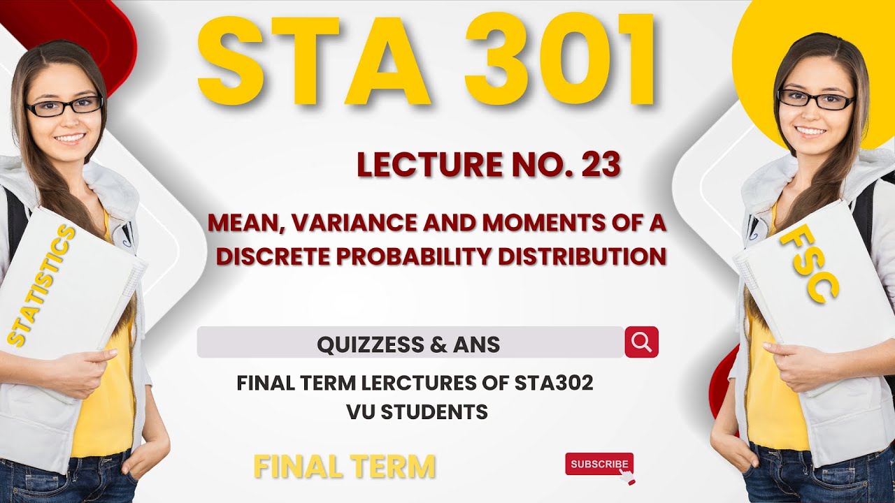 STA301 Lecture 23 | Statistics and Probability | Virtual University ...