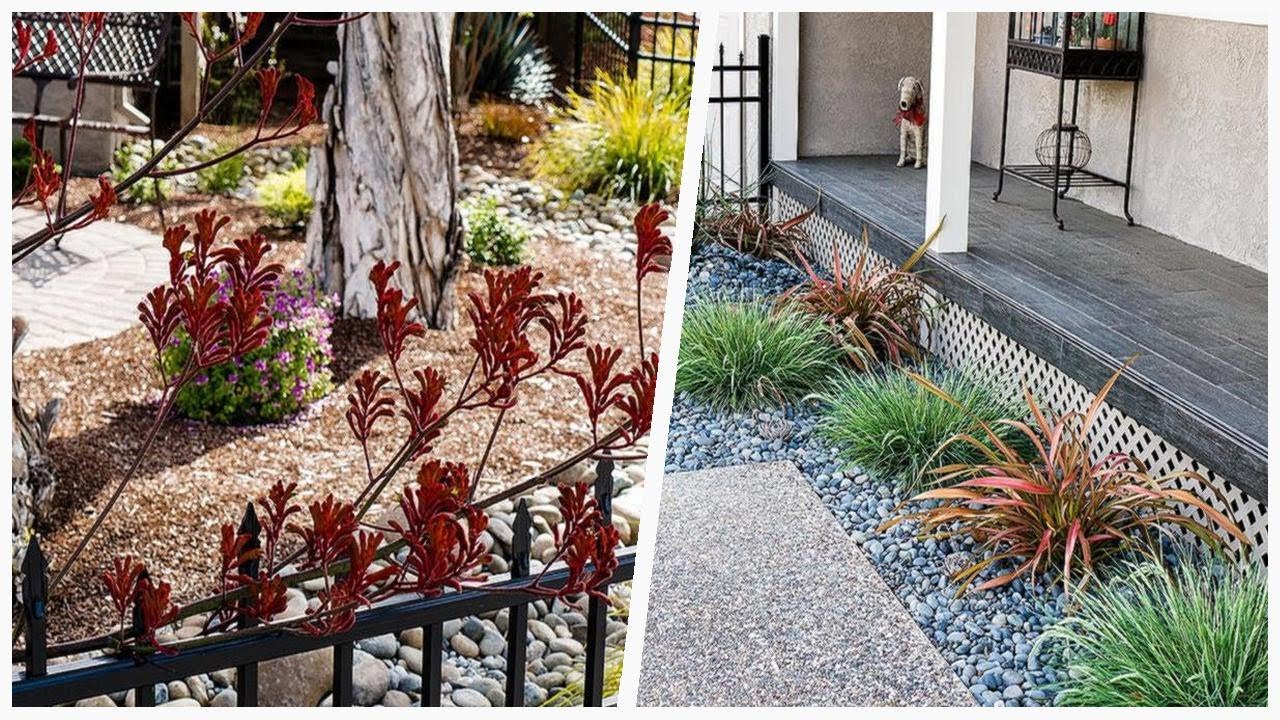 75 River Rock And Metal Fence Landscaping Design Ideas You'll Love 😊 ...