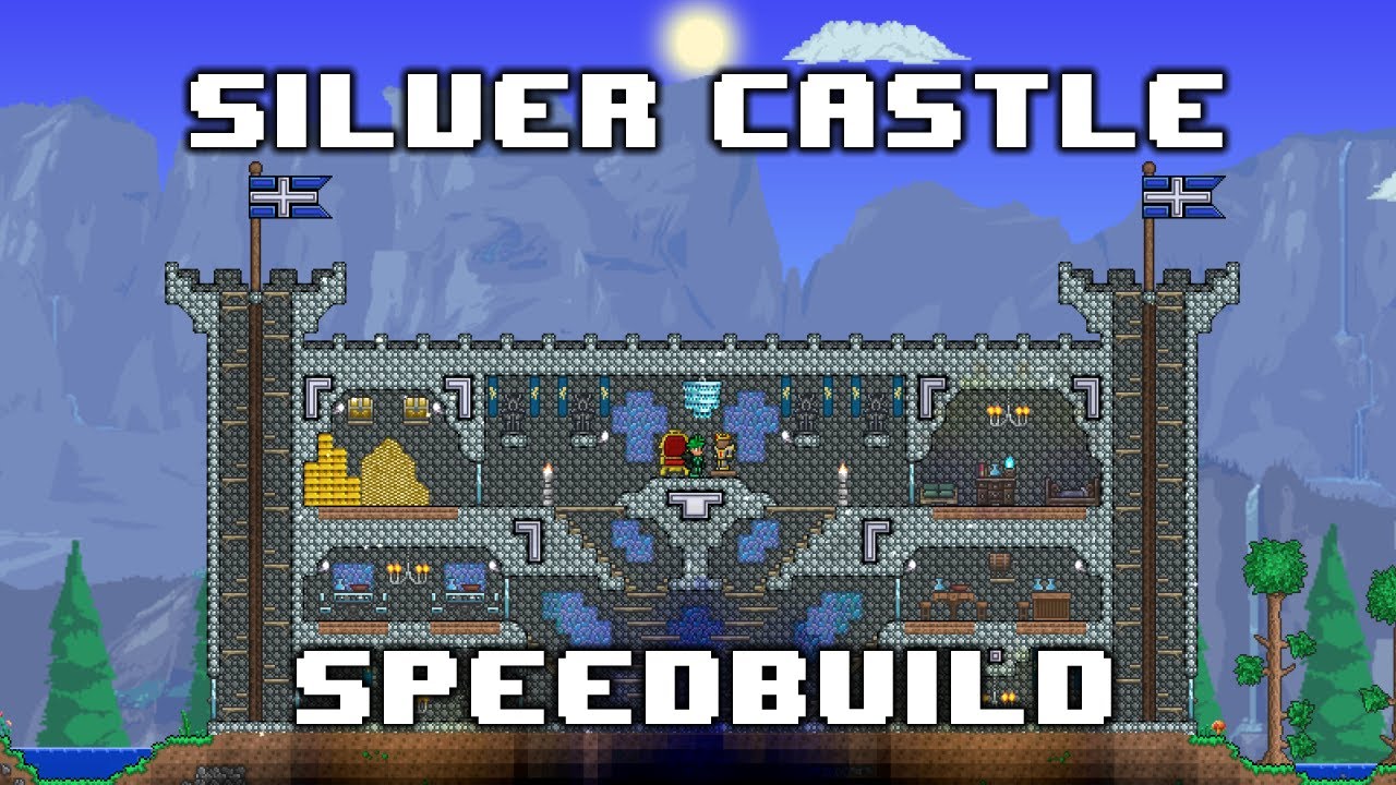 [SPEEDBUILD] - Terraria Silver Castle! - YouTube