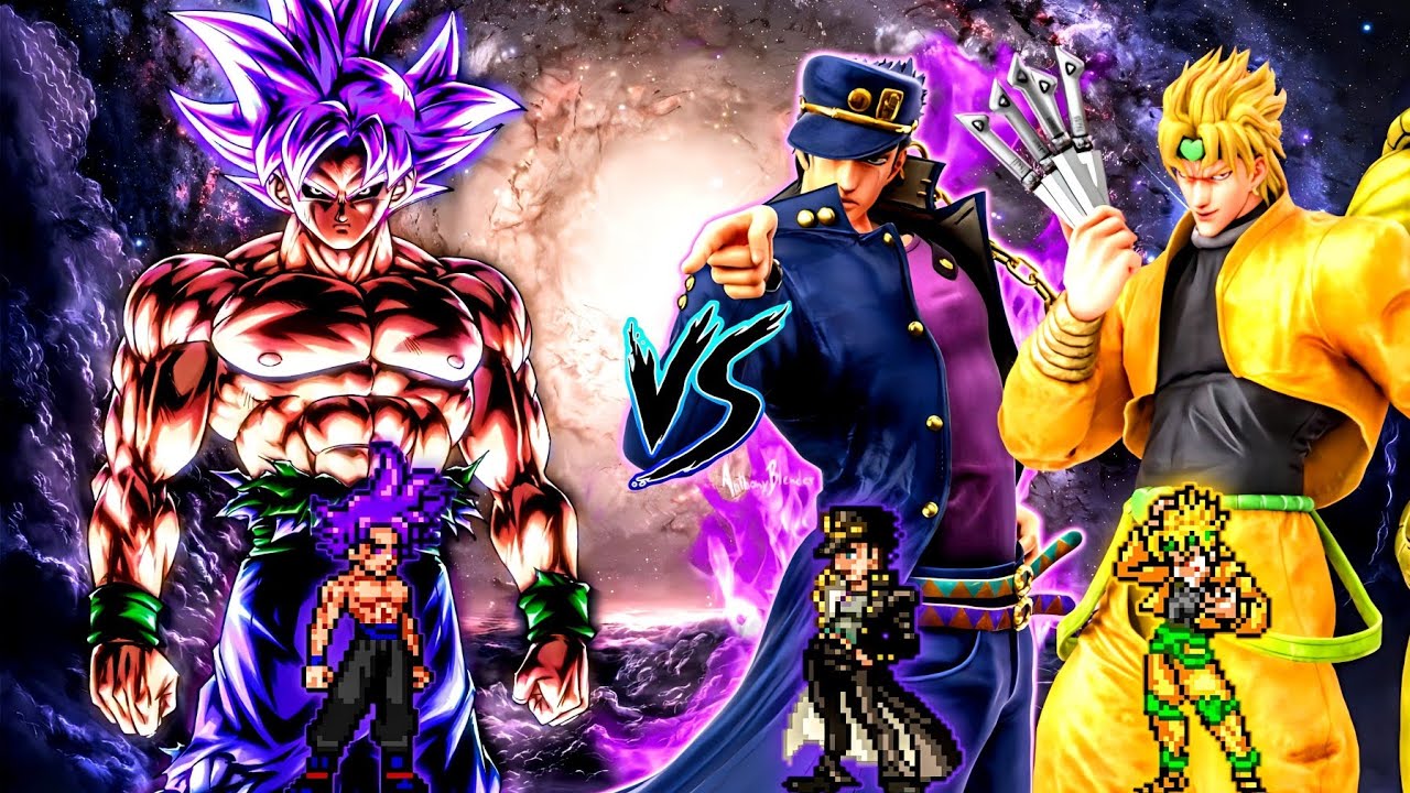 Goku 1000 Yr Old OP (all form) VS Dio K1 V2 & Jotaro K1 V2 in Jump ...