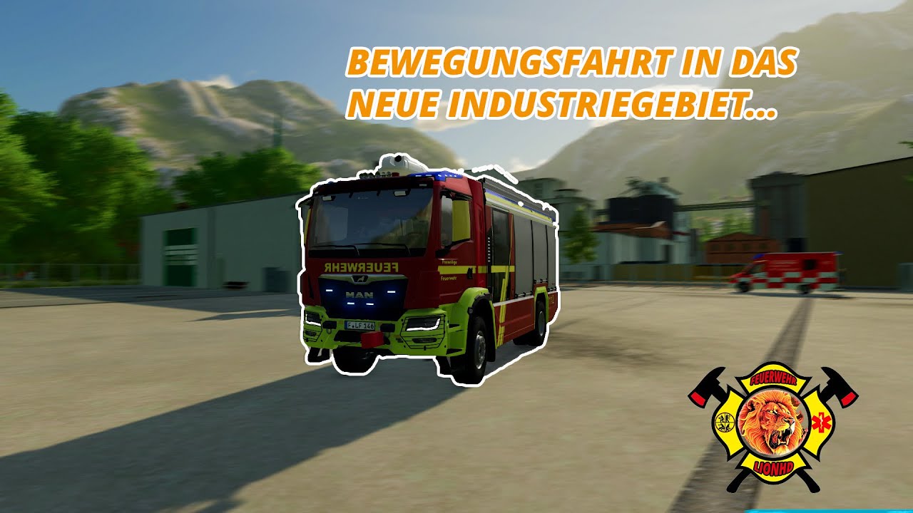LS22 Feuerwehr Bewegungsfahrt auf dem Neuen Industriegebiet ...