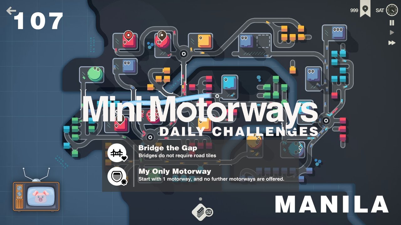 Mini Motorways[Daily Challenges]: [107 - Manila] - YouTube