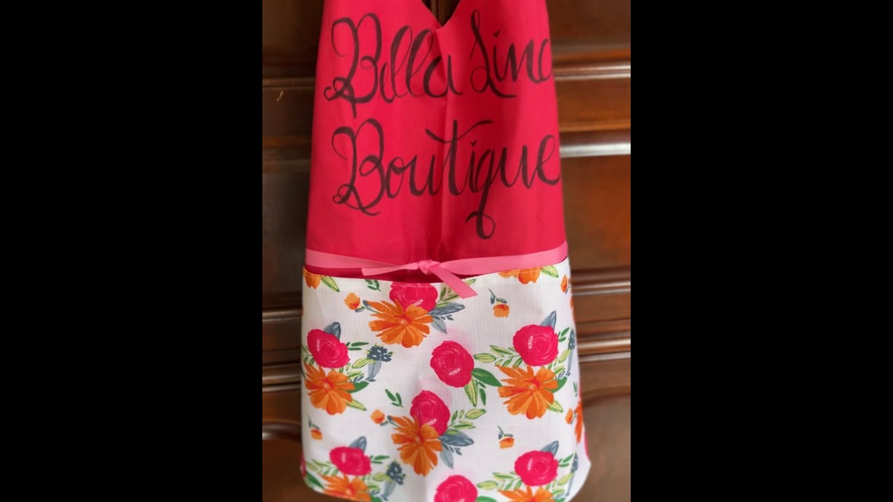 No Sew Craft Apron from 2 Dollar Tree Canvas Bags & A Dollar Tree ...
