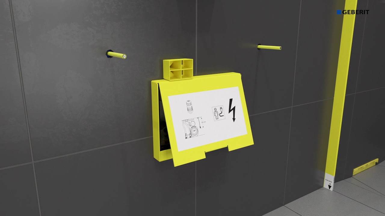 Geberit ONE floating wash basin installation ${08799661} - YouTube