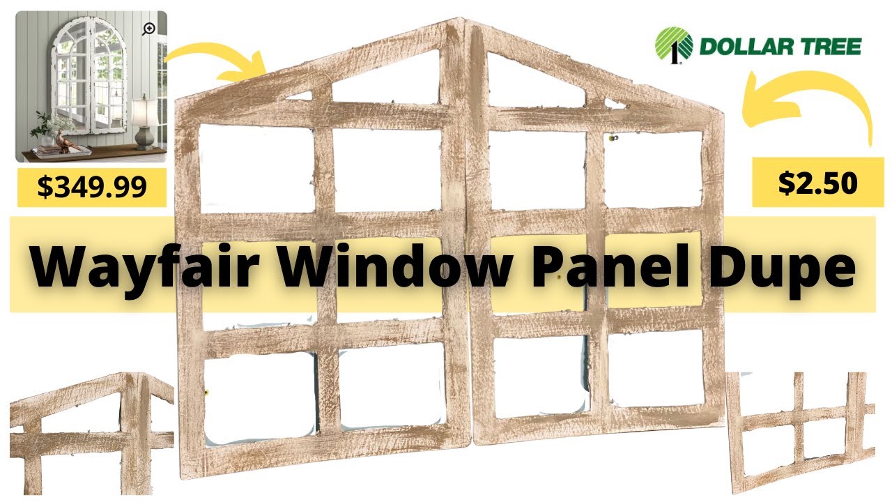 High End Dollar Tree DIY Wall Decor | Wayfair Window Panel Dupe |Look ...