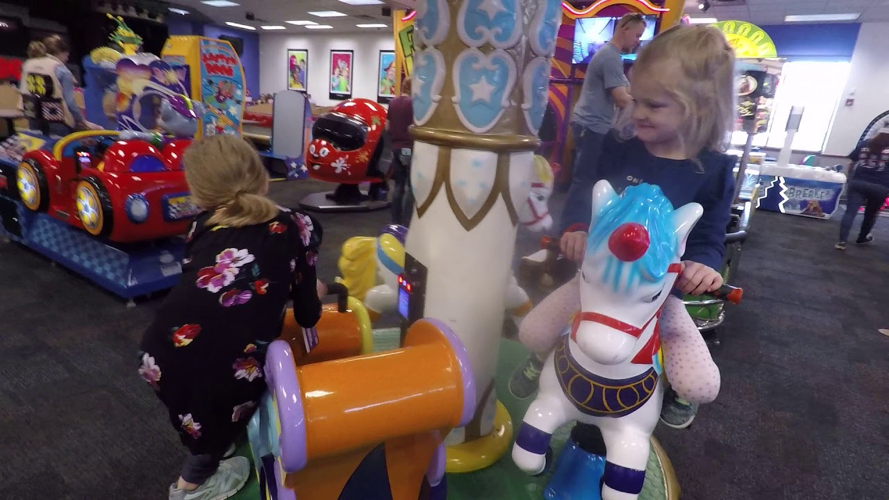 Merry Go Round Ride at Chuck E Cheese - YouTube