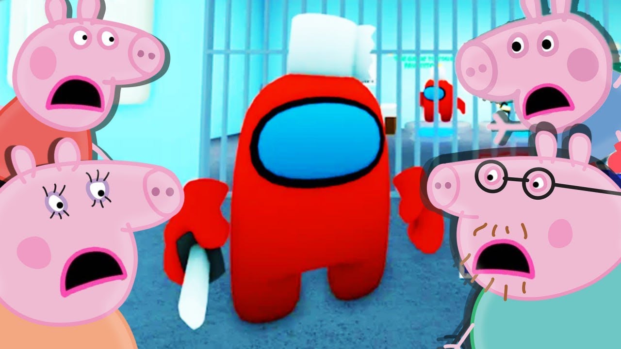 Peppa Pig ESCAPA DE LA PRISIÓN DE AMONG US en Roblox! 🔪 🩸 - YouTube