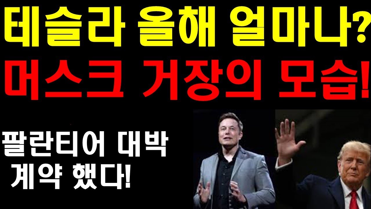 테슬라 올해 얼마나 오를까 머스크 거장의 모습 머스크의 자신감은 테슬라의 힘이다 팔란티어 올해 대박계약 이유는 쥬니퍼