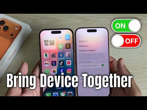 Bring device nearby iPhone enable or disable