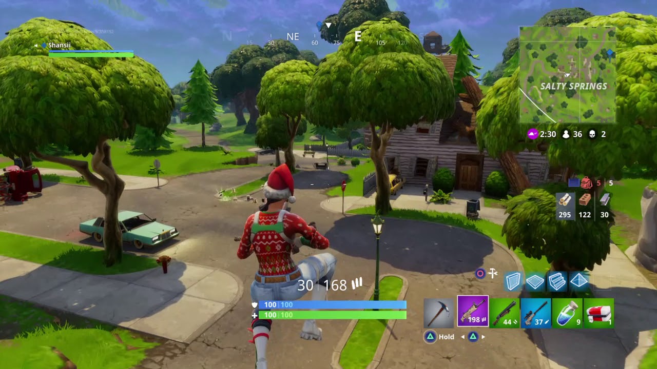 Noob shooting bushes almost gets sniped (40th win) - YouTube