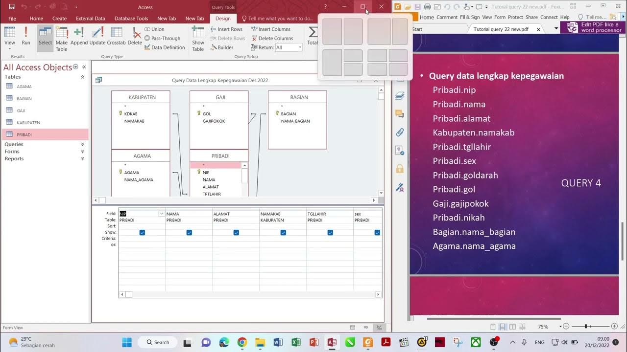 Tutorial Query Dalam Database Access Chapter 3 - YouTube