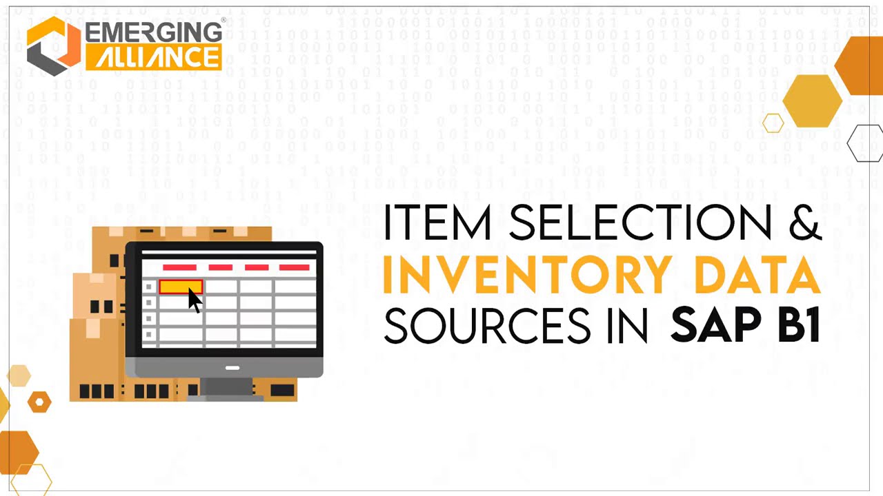 Item Selection & Inventory Data sources SAP Business One - YouTube