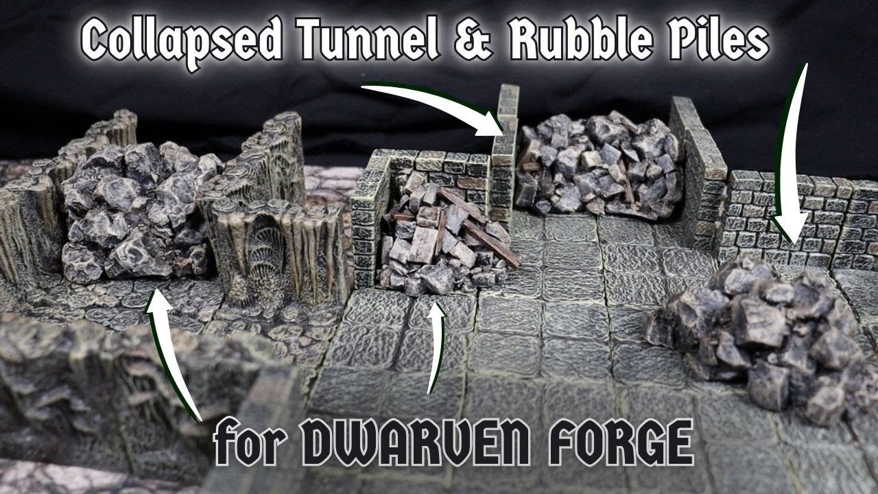 Crafting collapsed tunnels and rubble piles for my Dwarven Forge out of ...