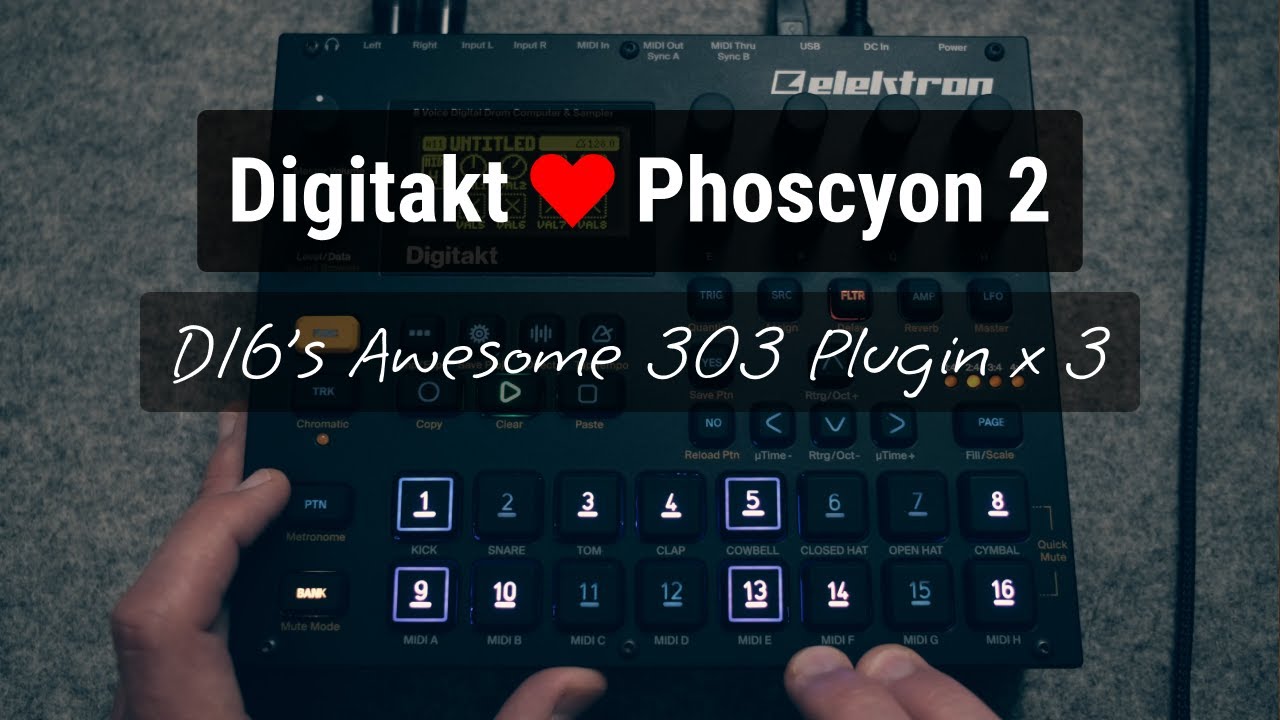 Digitakt Loves Three Instances Of Phoscyon 2 | Melodic Jam | 4K | 2023 ...