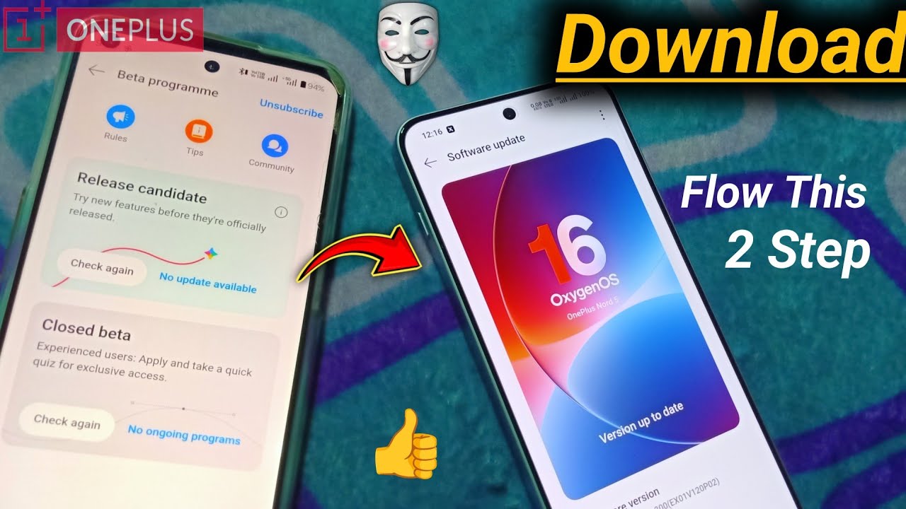 How To Download ? Oxygen OS 16 Update 📲 Tablet or Beta version OnePlus ...