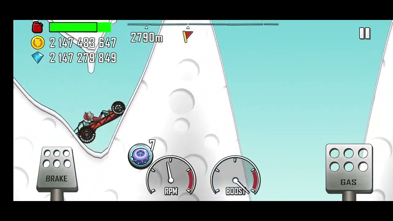 Hill climb racing Arctic cave3283m impossible world record - YouTube