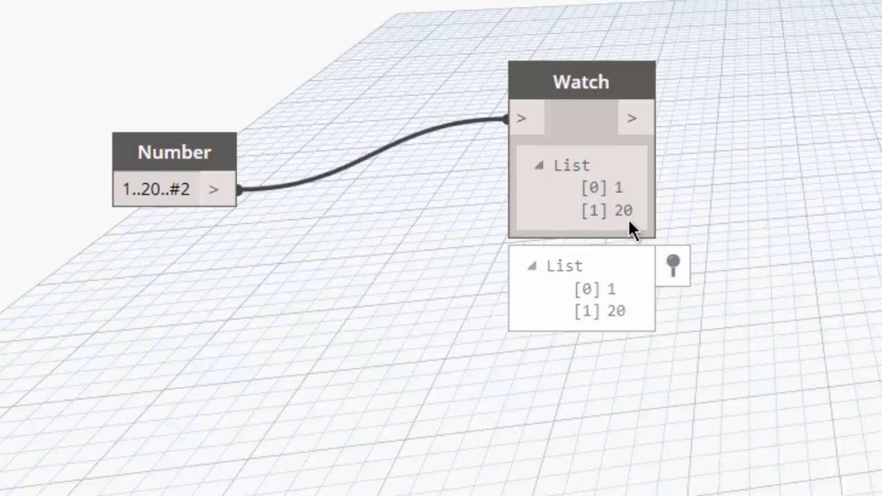 Dynamo: Nodos (parte 3) Lista de números con cantidad determinada - YouTube
