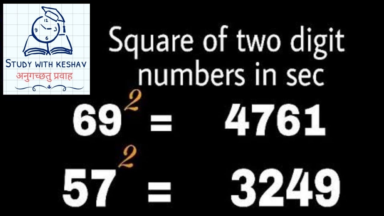 2 digit number square | math trick | short trick 5 sec. | 📖 study with ...