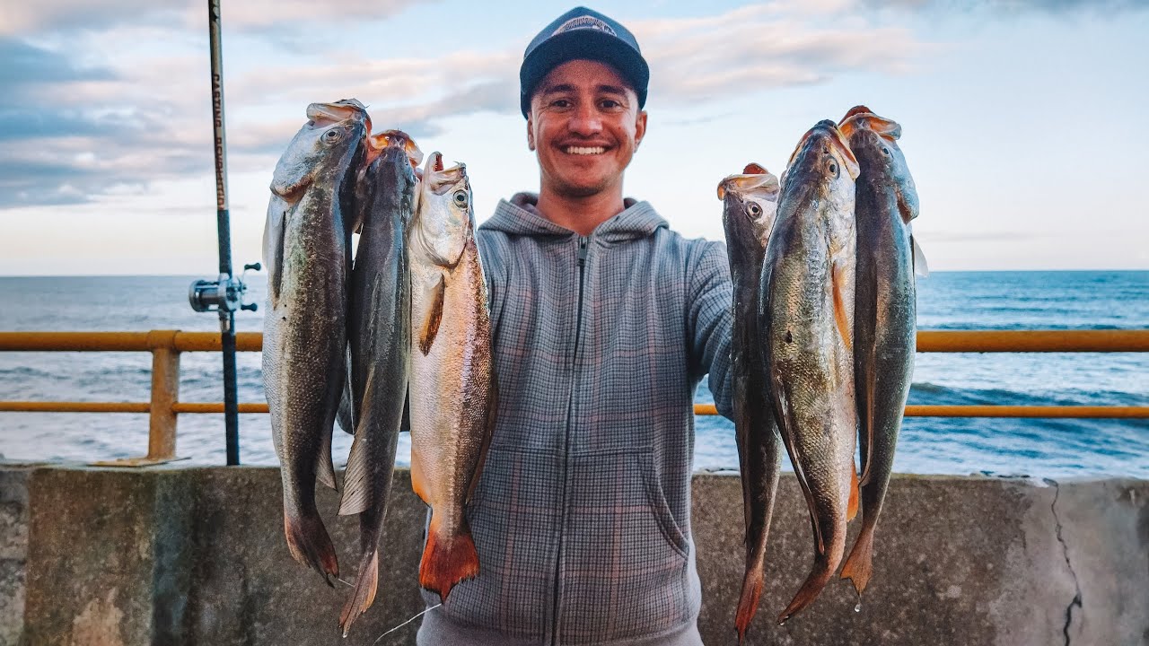 PESCARIA DE PESCADAS NO MAR DO RS! - YouTube