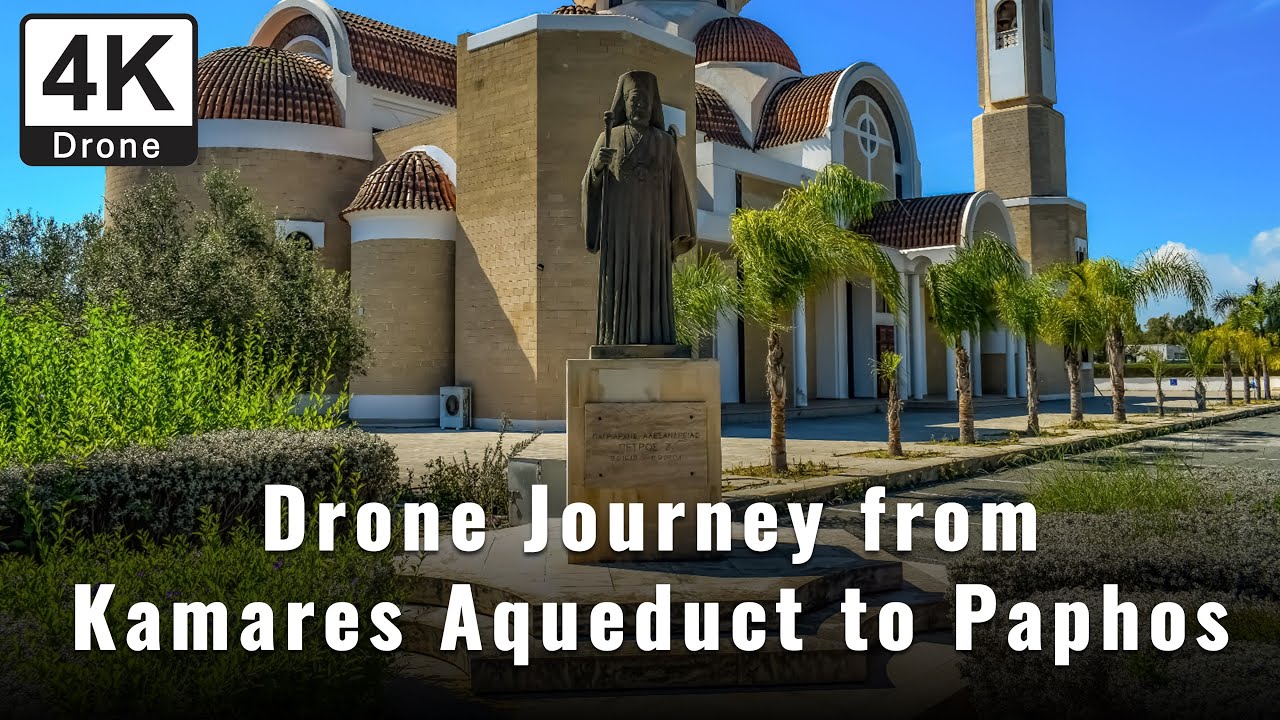 Cyprus Drone Video 4K | Larnaca Drone Tour, Kamares Aqueduct, Paphos ...