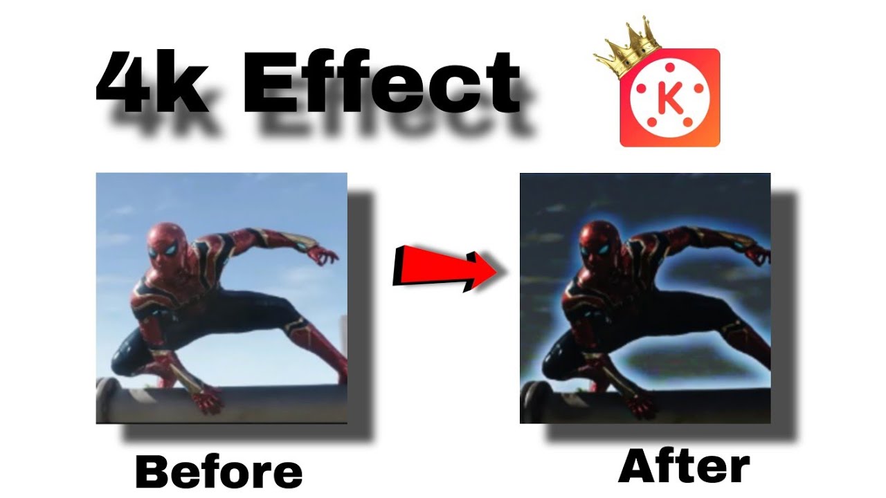 How to add 4k Effect in kinemaster - YouTube