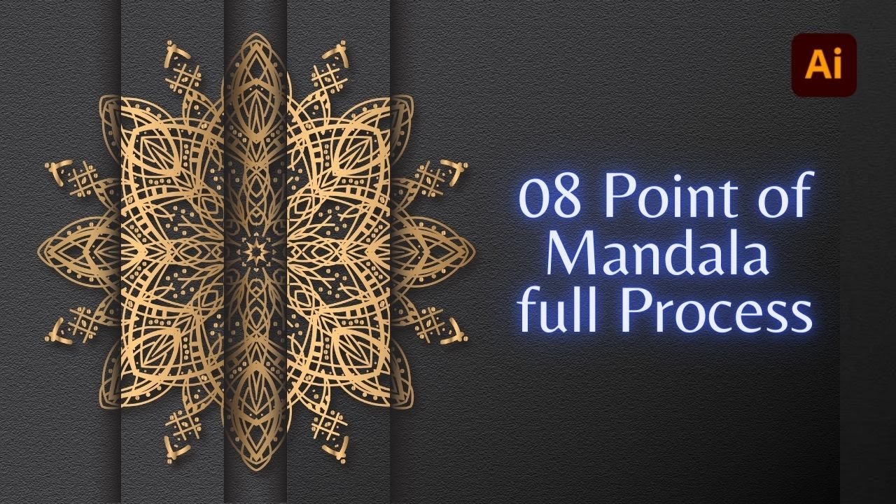08 points mandala Design tutorial full process. - YouTube