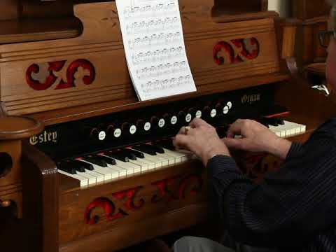 Victorian 1890 Antique Walnut Rebuilt Pump Reed Organ, Signed Estey ...