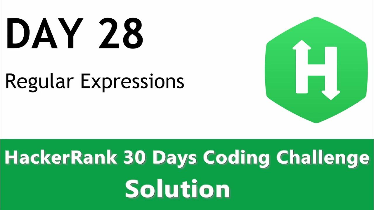 Day 28 - Regex, Patterns and Introduction to Databases - HackerRank 30 Day of Code in Python ...