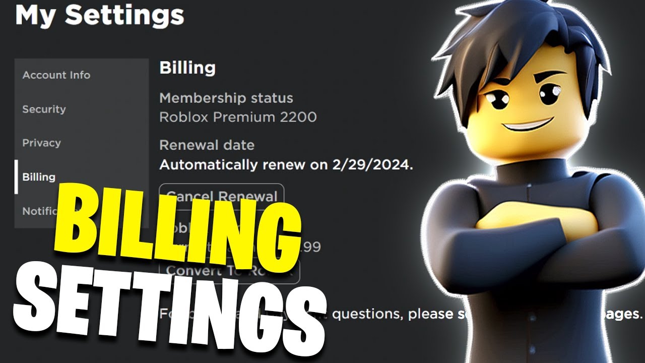 How To Find Billing Settings In Roblox - YouTube