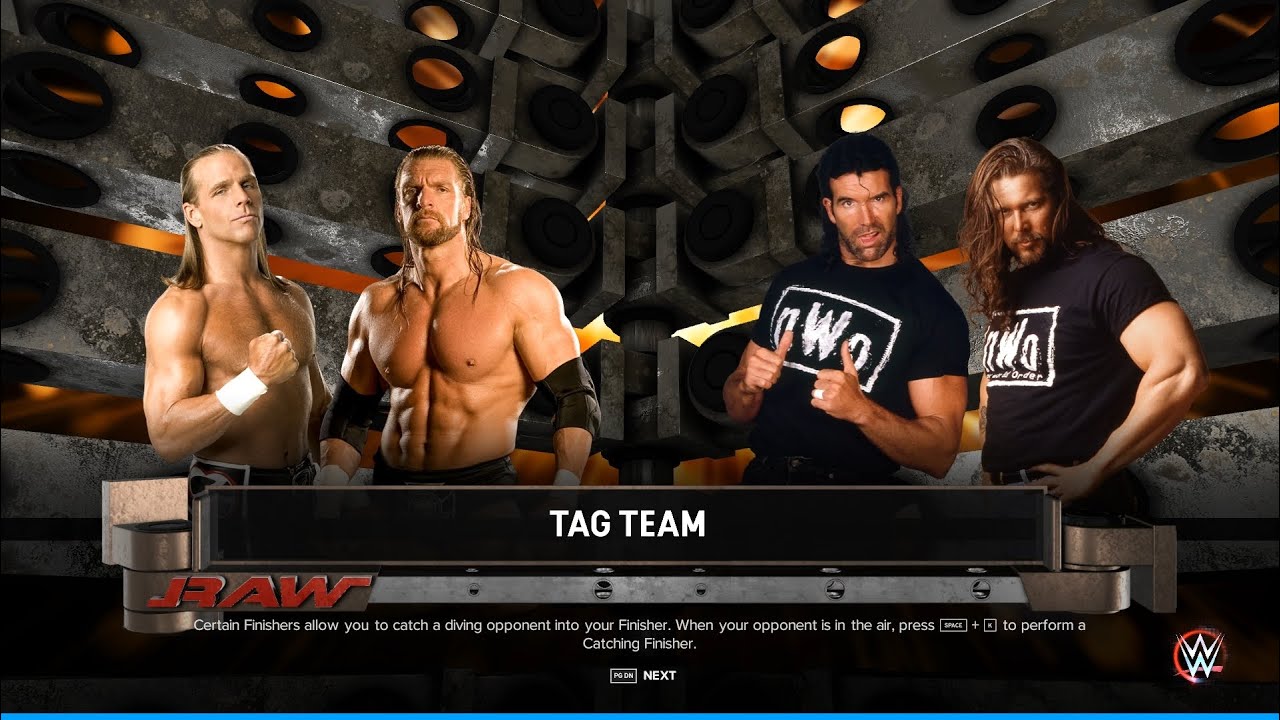 WWE 2K23-Triple H and Shawn Michaels VS NWO | RAW Tag Team Championship ...