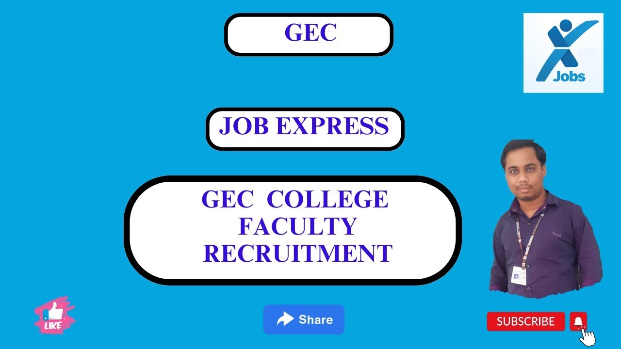 GANDHI ENGINEERING COLLEGE (GEC) FACULTY RECRUITMENT #bput #btech # ...