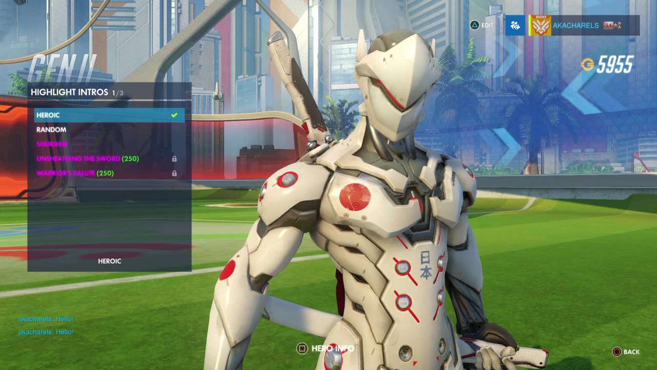 Overwatch Genji Nihon Skin All Emotes Poses Intros And Weapons Youtube
