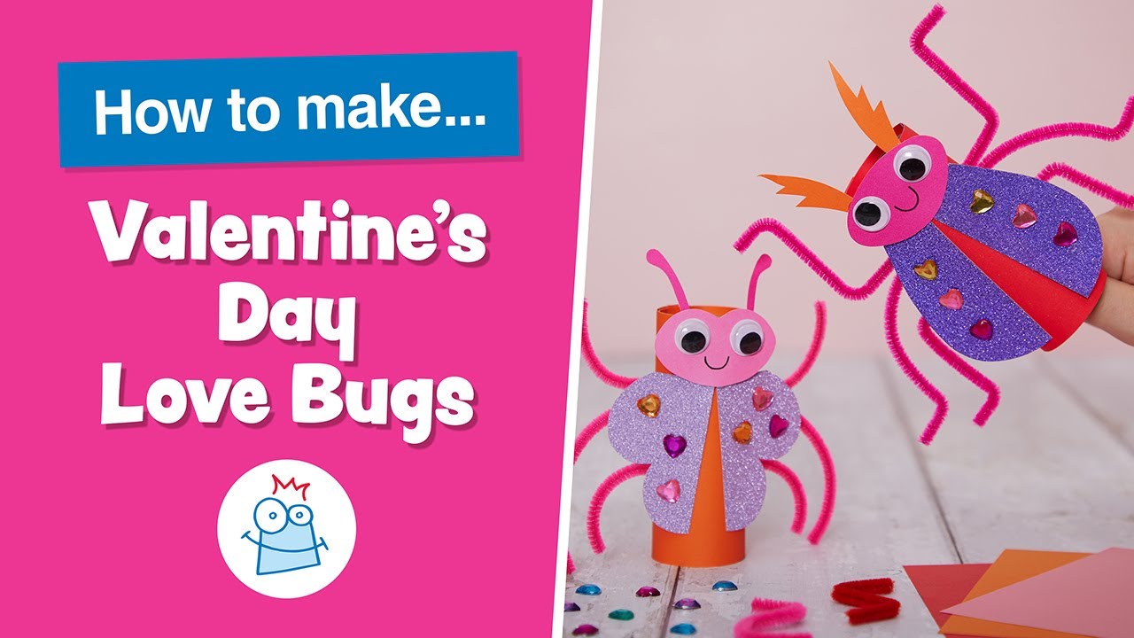 How To Make Valentine's Day Love Bugs | Baker Ross - YouTube