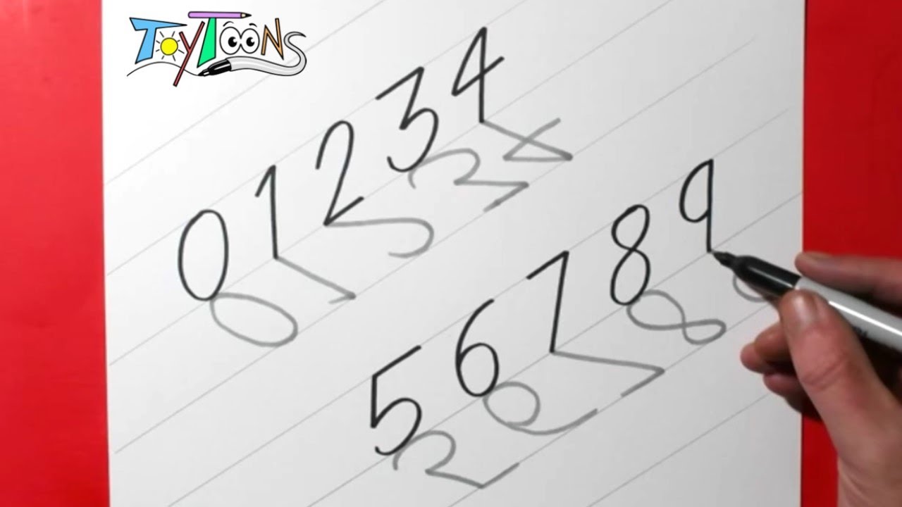 How to Draw 3D Numbers | Easy Trick Art for Kids & Beginners - YouTube